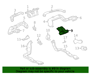 2020-2024 Cadillac CT5 Instrument Panel Center Air Outlet Duct 84645015 ...
