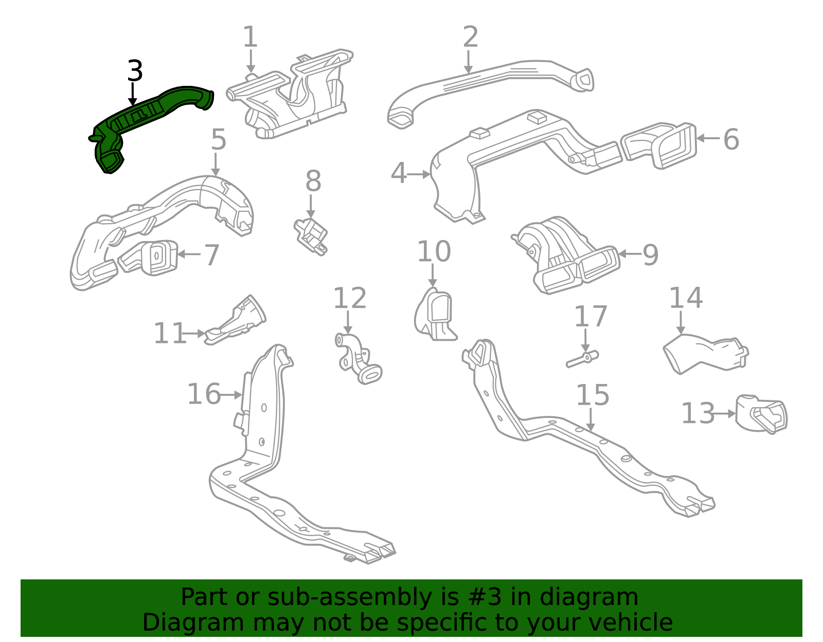 2020-2024 Cadillac CT5 Driver Side Window Defogger Outlet Duct 84673737 ...