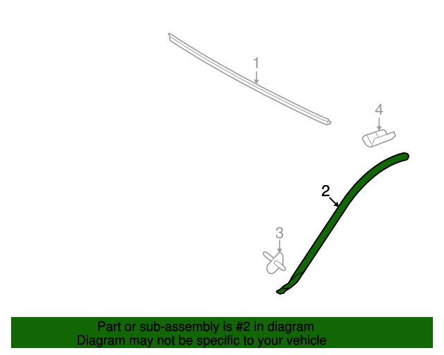 2008-2021 Toyota Land Cruiser Side Molding 75533-60082 | Sparks Parts