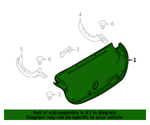 BDTS-68-8W1 - Trunk Lid Trim 2019-2024 Mazda 3 | AutoNation Parts