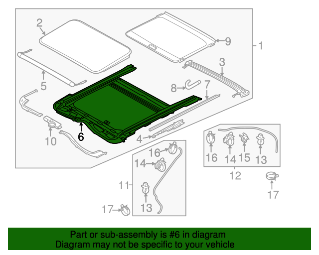 81620-3X000 - Sunroof Frame - 2011-2016 Hyundai | OEM Parts Quick