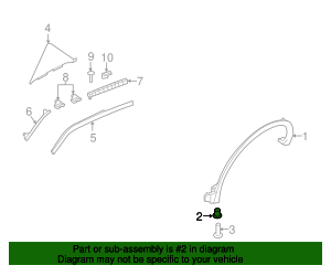 76881-JG00A | Nissan Grommet-Screw - Genuine OEM | 76881JG00A | Nissan ...