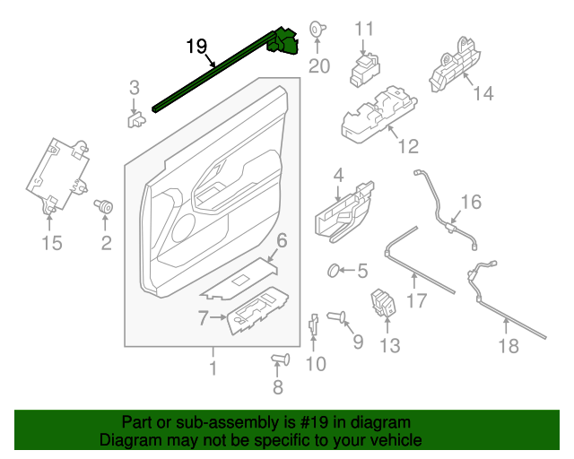 Genuine OEM Belt Weather-Strip Part# LR092357 Fits 2017-2019 Land Rover ...