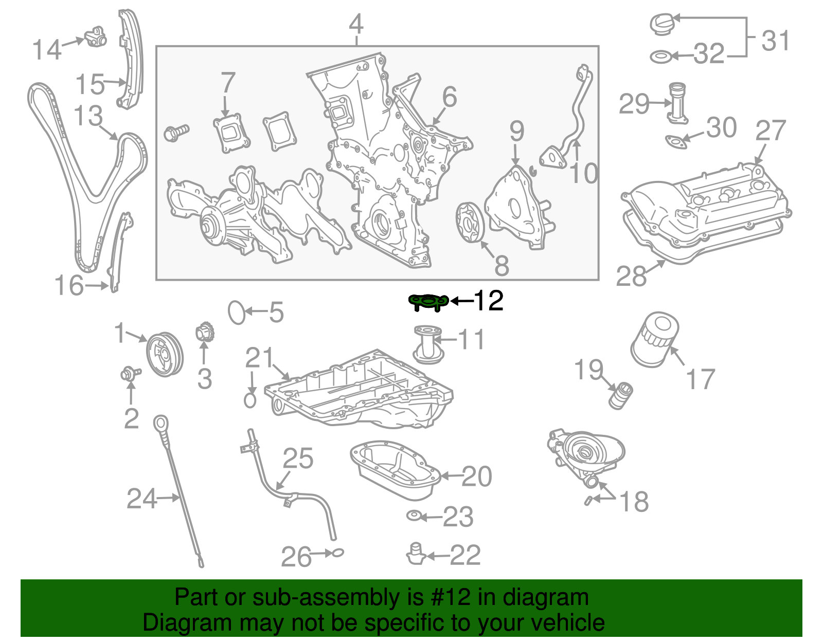 1993-2011 Toyota Engine Oil Pump Pickup Tube Gasket 15147-AD010 ...