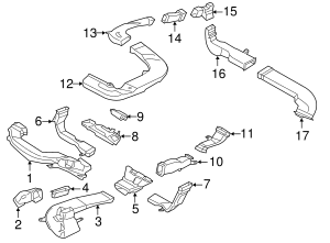 64-11-6-825-814 - Adapter, air duct, rear section, right 2016-2024 BMW ...