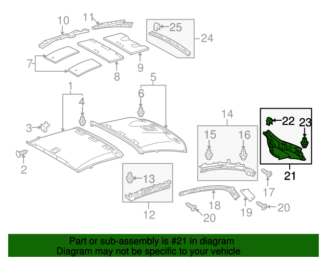62471-53061-C0 - Roof Side Rail - 2014-2015 Lexus | MyLexusParts