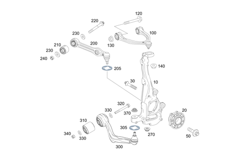 Steering Knuckle and Transverse Control Arm for 2020 Mercedes-Benz GLC ...