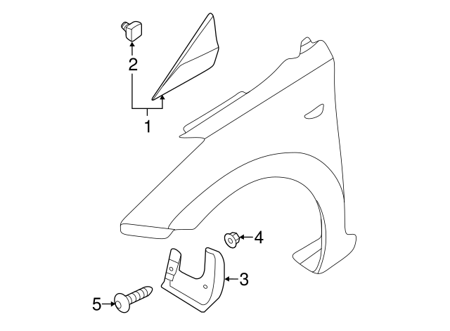 Genuine Mud Guard for 2013-2016 Hyundai | Part# 86831-3X000 | Hyundai ...