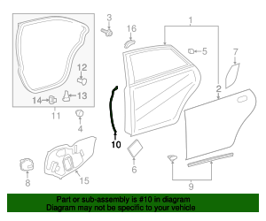 2016-2018 Lexus Door Seal 67895-06010 | AutoNationParts.com