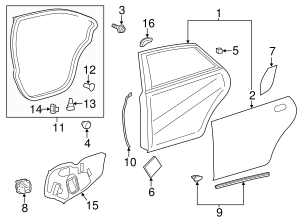 67113-06180 - Door Outer Panel 2016-2018 Lexus | AutoNationParts.com