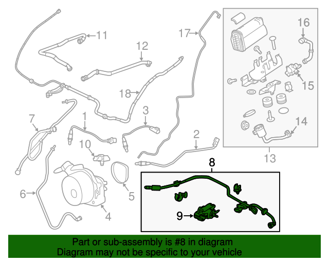LR088580 - Vacuum Tube - 2010-2020 Land-Rover | Land Rover Lake Bluff