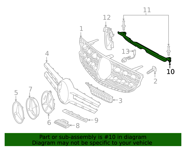2016-2020 Mercedes-Benz Air Guide 253-880-14-01 | MB OEM Parts