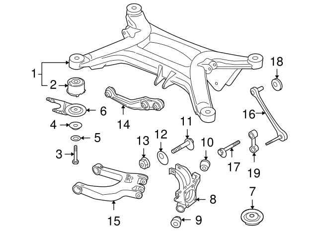 2004-2010 Audi Lower Control Arm 4E0-511-511-F | Audi USA Parts