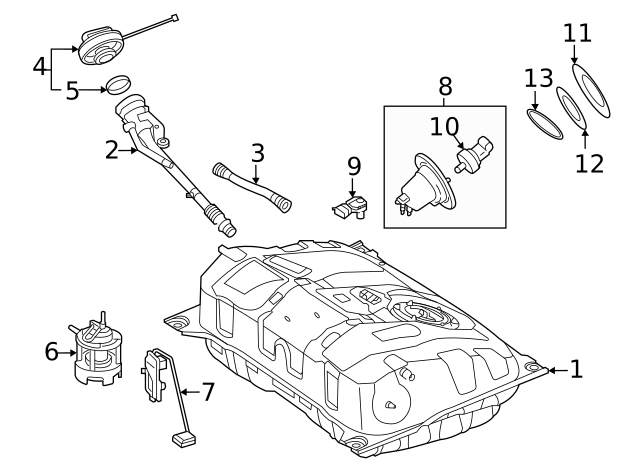 2008-2021 Mercedes-Benz Fuel Pump Tank Seal 211-471-01-79-64 ...