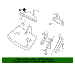 2003-2009 Audi Windshield Molding Clip 8H0-853-585 | Genuine Audi Part