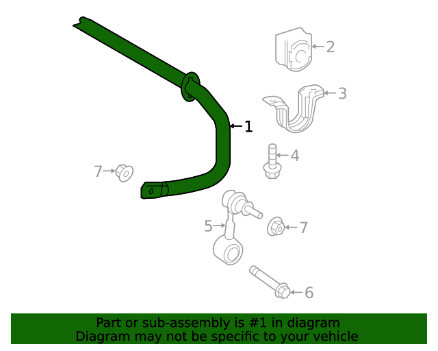 Bar Stabilizer Rear 48812-76061 | OEM Parts Online