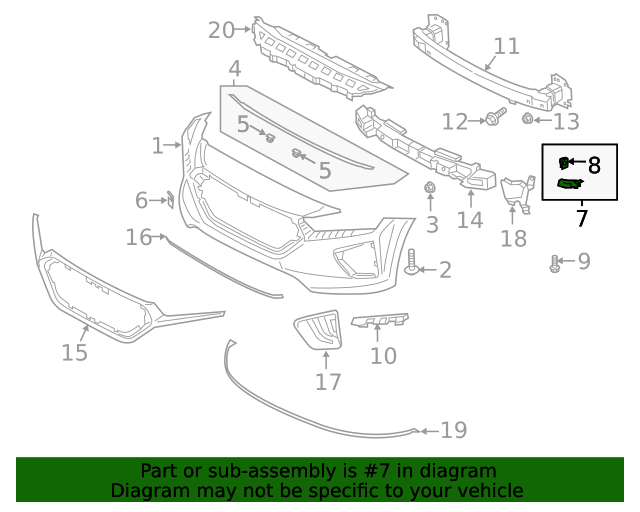 Genuine Side Retainer for 2017-2022 Hyundai Ioniq | Part# 86513-G2000 ...