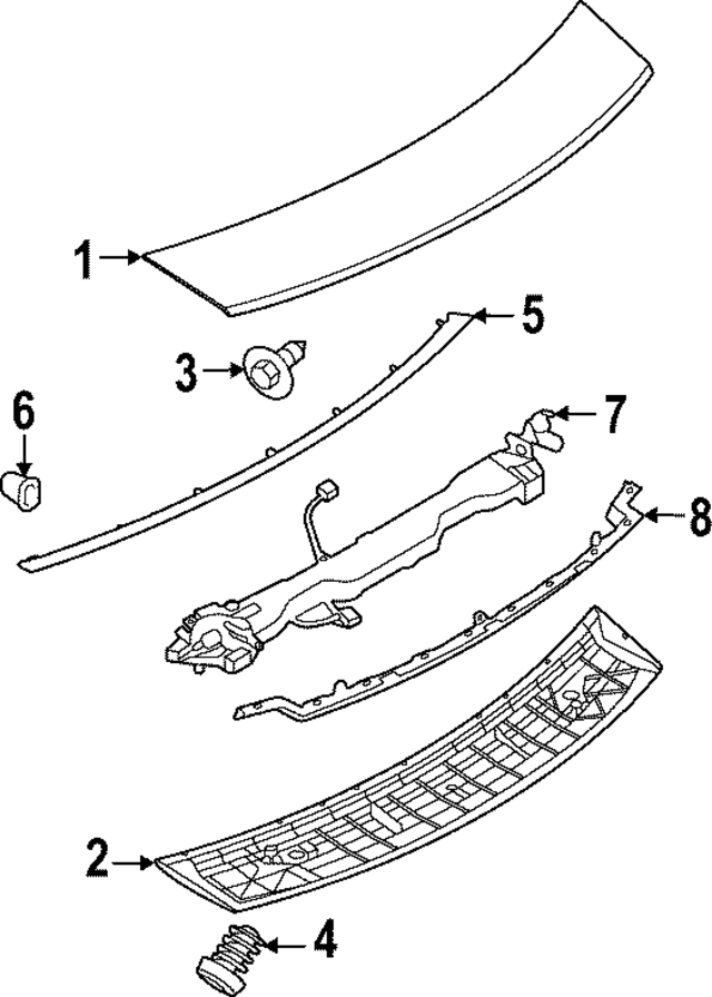 2020-2024 Porsche Taycan Rear Spoiler 9J1-827-933-B-G2X | OEM Parts Online