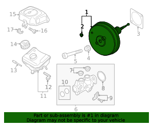 2021-2023 Audi Power Brake Booster 4K0-612-107-E | Audi USA Parts