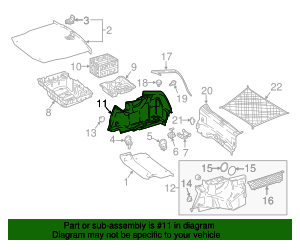 213-690-57-05-9F08 - Trunk Trim Panel 2019-2020 Mercedes-Benz ...