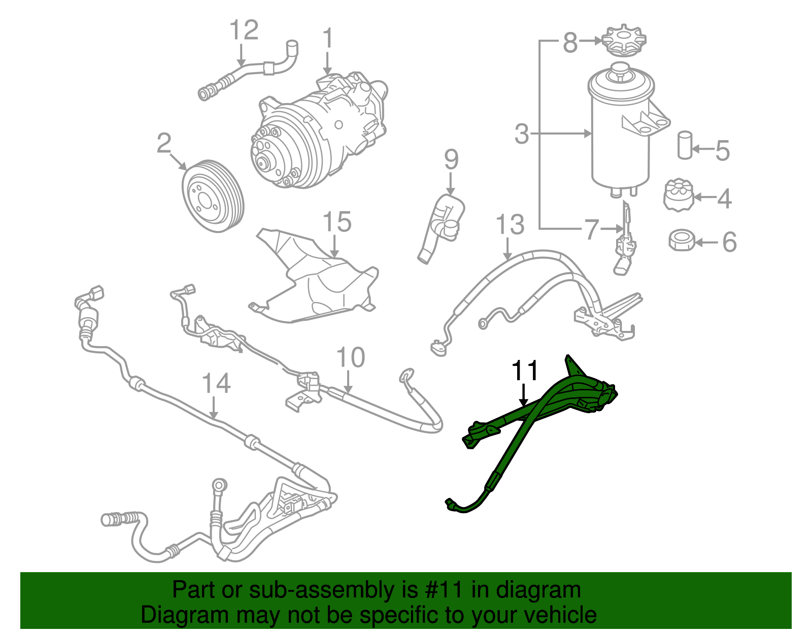 Genuine BMW 32-41-6-788-259 | Power Steering Pressure Hose | FREE ...