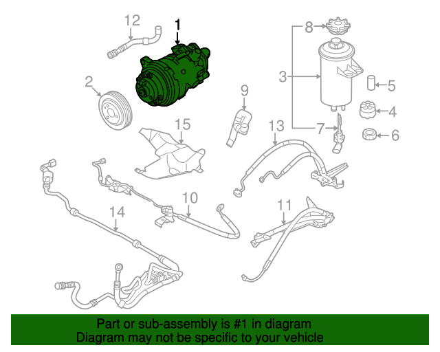 2008-2010 BMW X6 Power Steering Pump 32-41-6-787-345 | BMW Mini Parts Depot