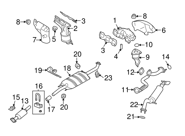 2009-2012 Ford Resonator W/Pipe Gasket 9L8Z-5E241-A | Village Ford