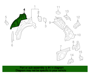 61608-0D902 - Inner Wheelhouse 2014-2018 Toyota Yaris | Ourisman Toyota ...