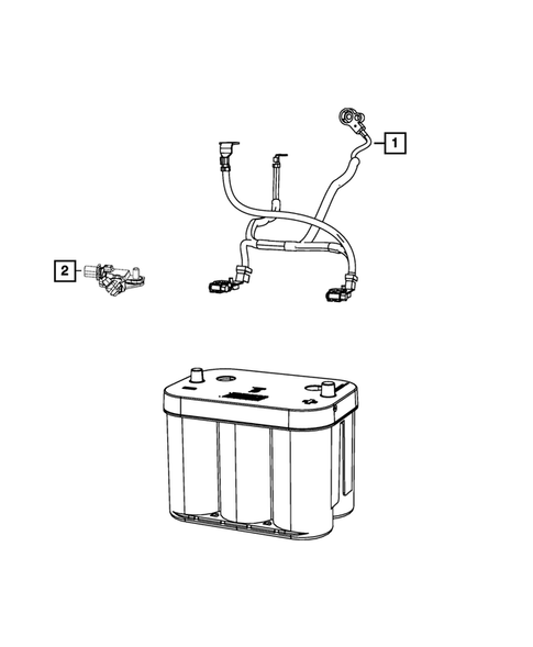 Battery, Battery Tray and Cables for 2018 Dodge Journey | Mopar eStore