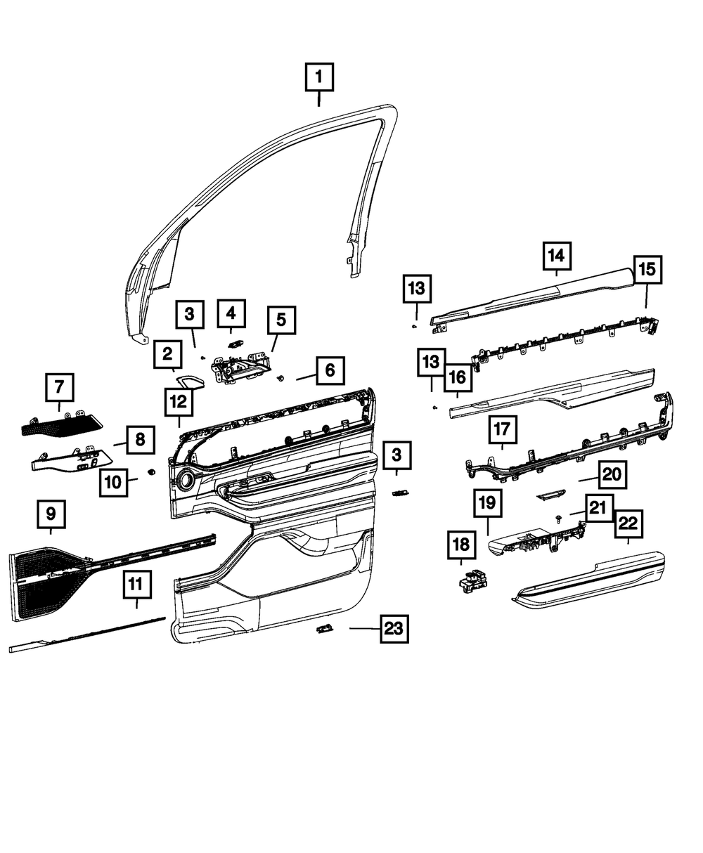 2022-2023 Jeep Map Pocket Lamp 68407847AB | Mopar eStore