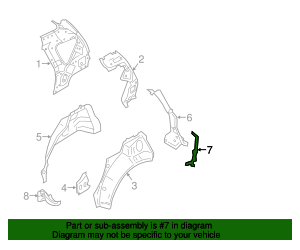 2014-2019 Nissan Versa Note Lower Extension - Driver's Side (LH) G8117 ...