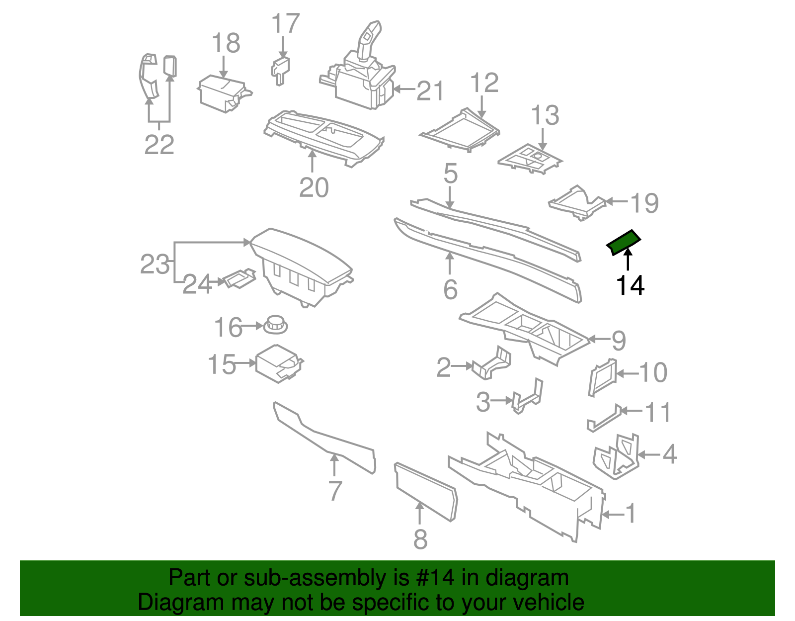 51166954955 - 2007-2014 BMW Console Trim Panel (51-16-6-954-955) | BMW ...