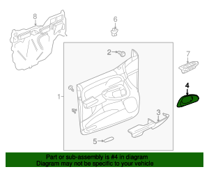 25809852 GM Passenger Side Front Interior Door Handle Bezel | GM Parts ...
