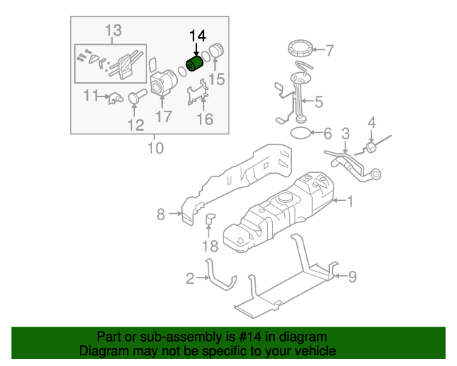 2008-2010 Ford Filter Element 8C3Z-9N184-C | OEM Parts Online