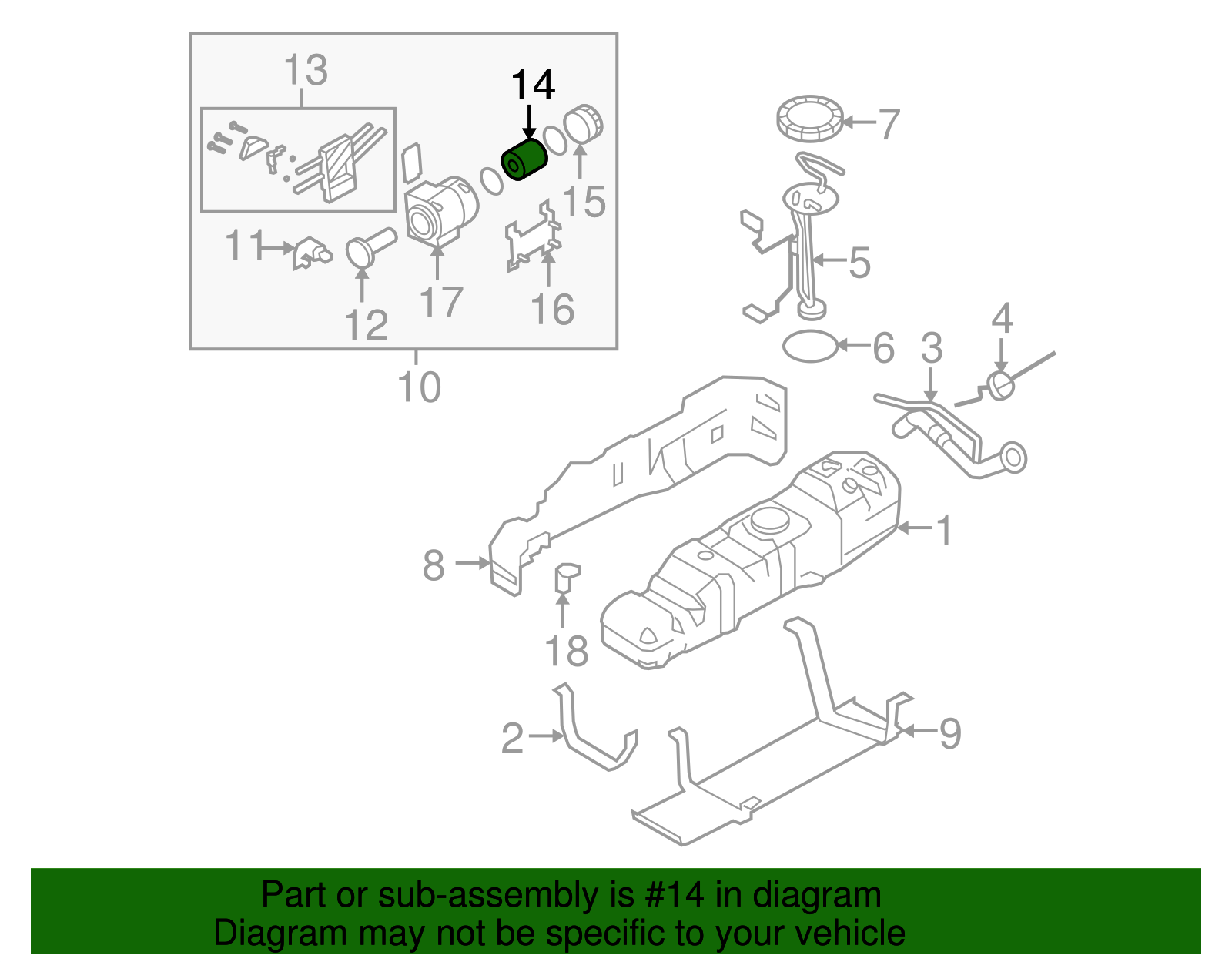 2008-2010 Ford Motorcraft™ Fuel Filter fd4617 | TascaParts.com