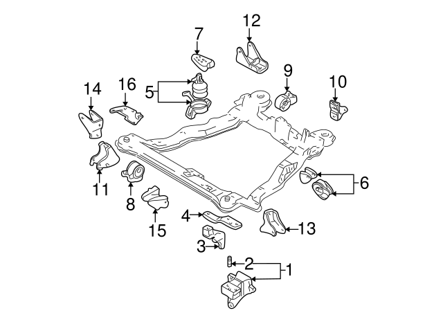 2001-2008 Hyundai Mount Bracket 21830-2D050 | OEM Parts Online