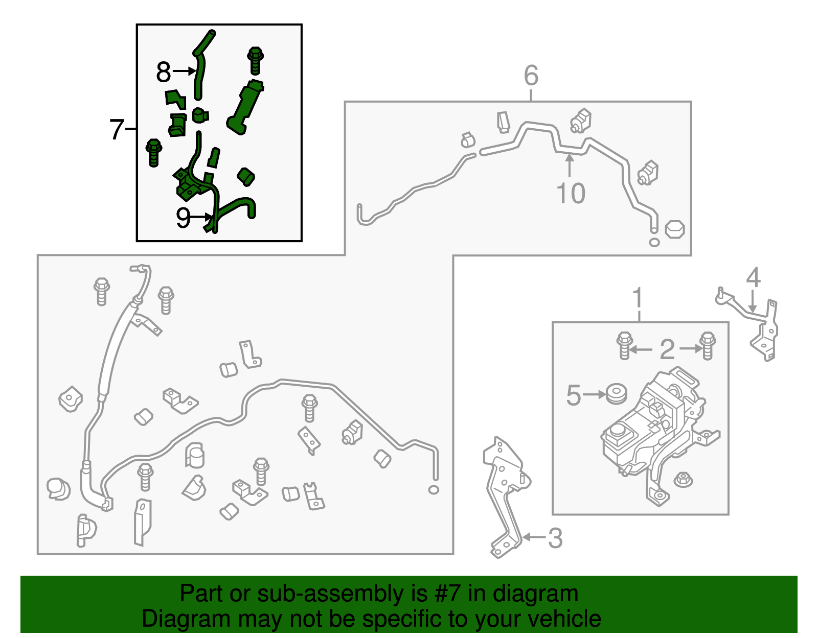 2013-2020 Nissan Pathfinder Power Steering Hose 49721-3KA2A | Ziegler ...