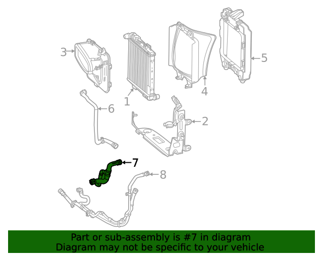 Genuine OEM Radiator Coolant Hose | 167-500-82-01 | Fits Select 2021 ...