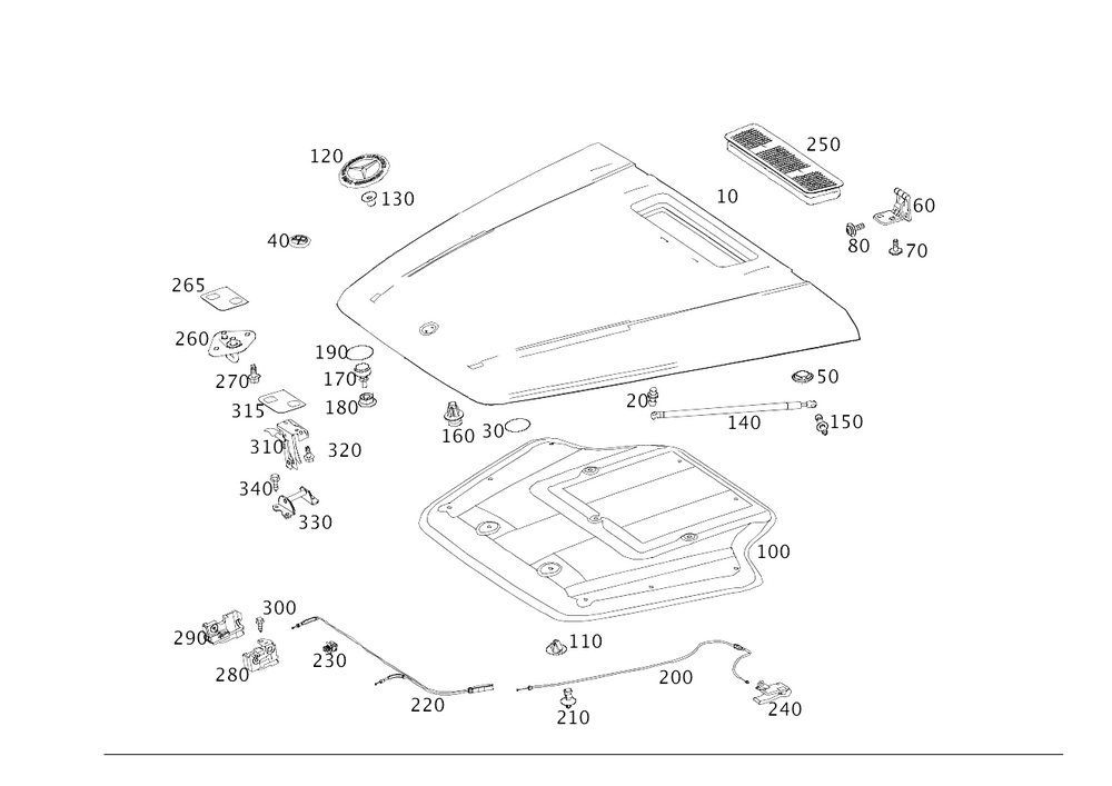 463-682-66-01 - Dampening, Hood 2019-2025 Mercedes-Benz | Mercedes-Benz ...