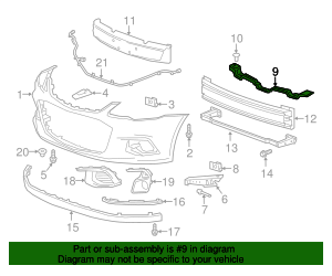 2017-2020 Chevrolet Sonic Front Grille Support Bracket 42389813 ...