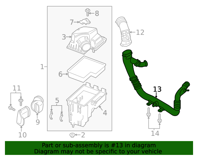 2020 Ford Engine Air Intake Hose LK4Z-9C623-C | OEM Parts Online
