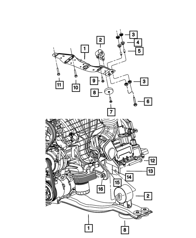 2007-2010 Mopar Isolator Bushing, Front 5085466AC | Mopar eStore