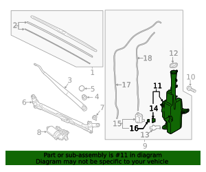 Hyundai - 98611-S8000 - Washer Fluid Reservoir - 2020-2024 Hyundai ...