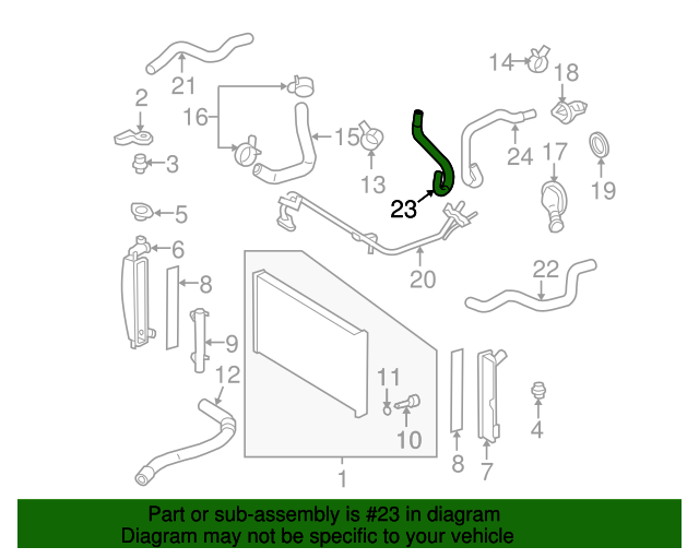 16261-0D102 - Engine Coolant Hose - 2005-2008 Toyota | OEM Genuine ...