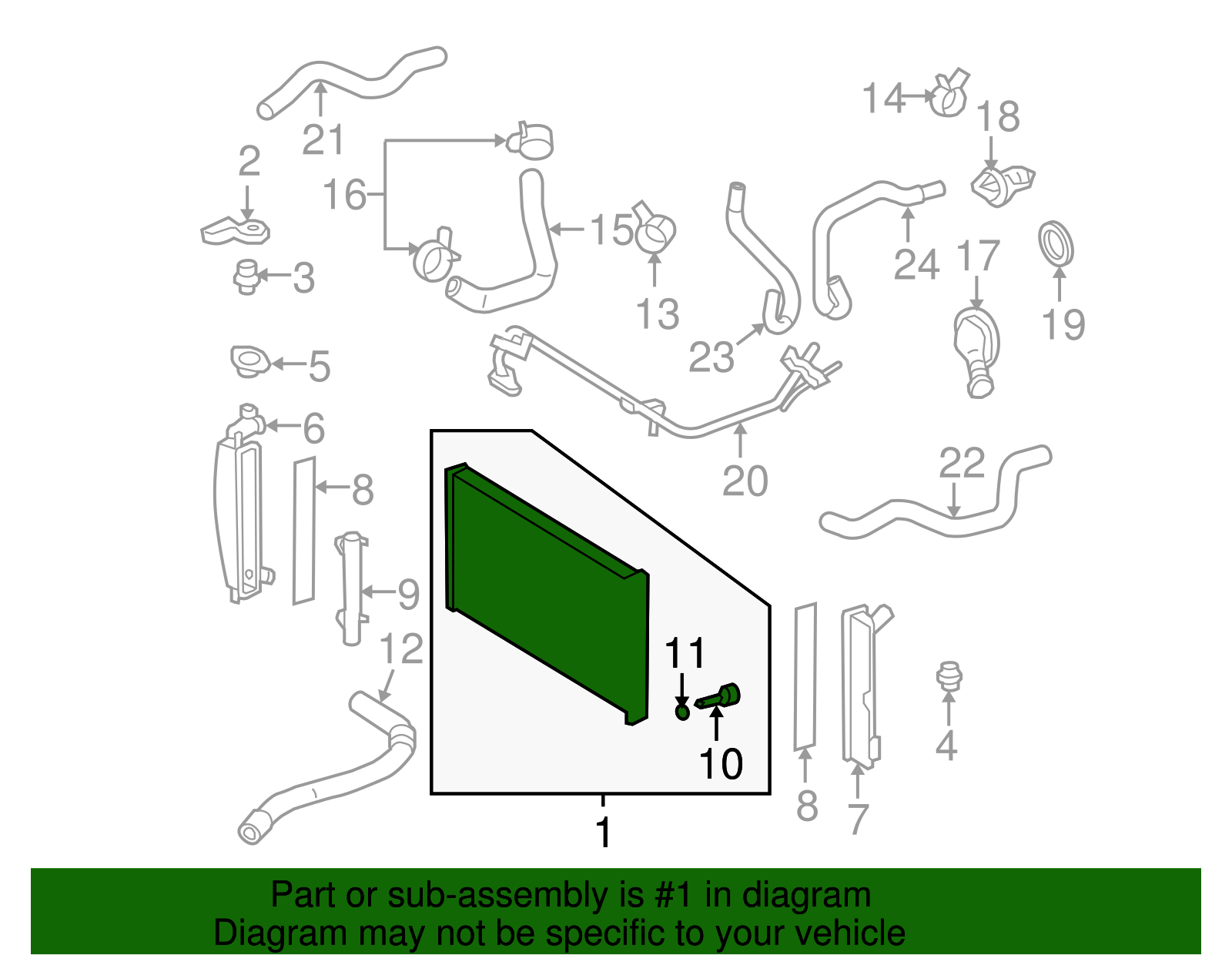 2003-2008 Toyota Radiator Assembly 16410-AZ001 | OEM Parts Online