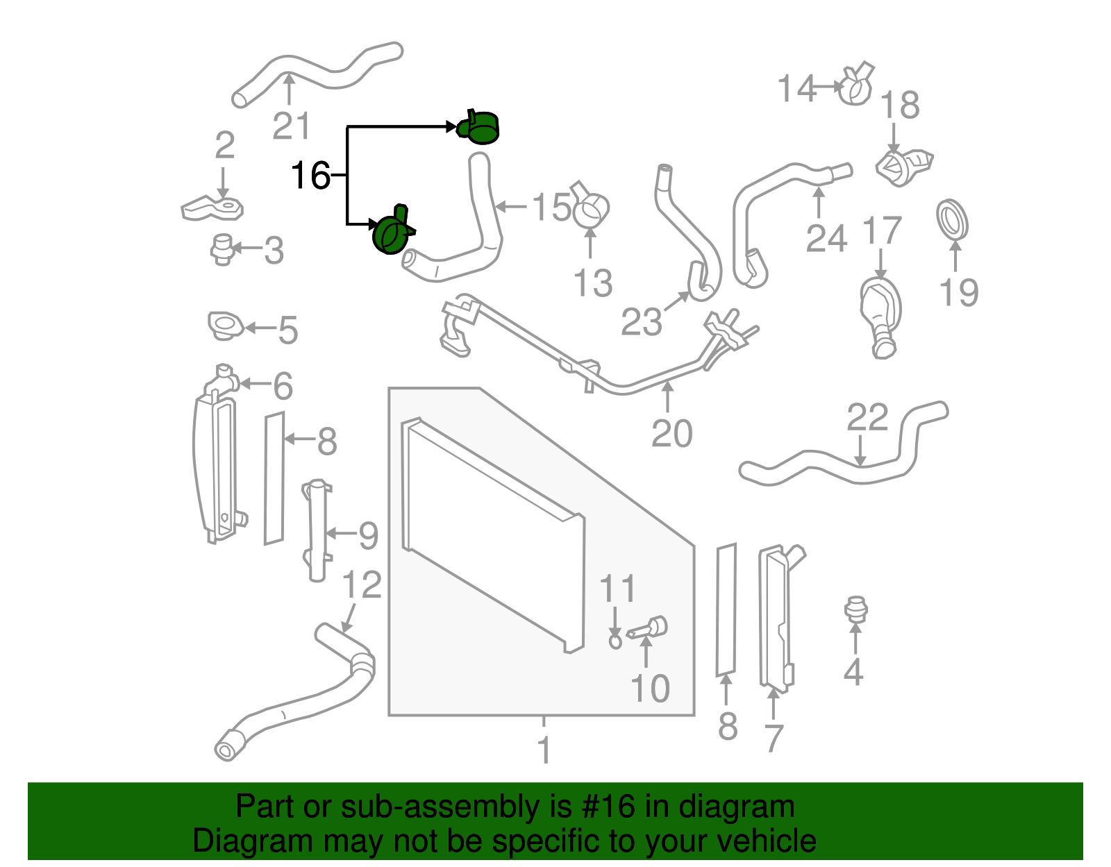 2002-2018 Toyota Radiator Hose Clamp 90466-35001 | Toyota Parts Center