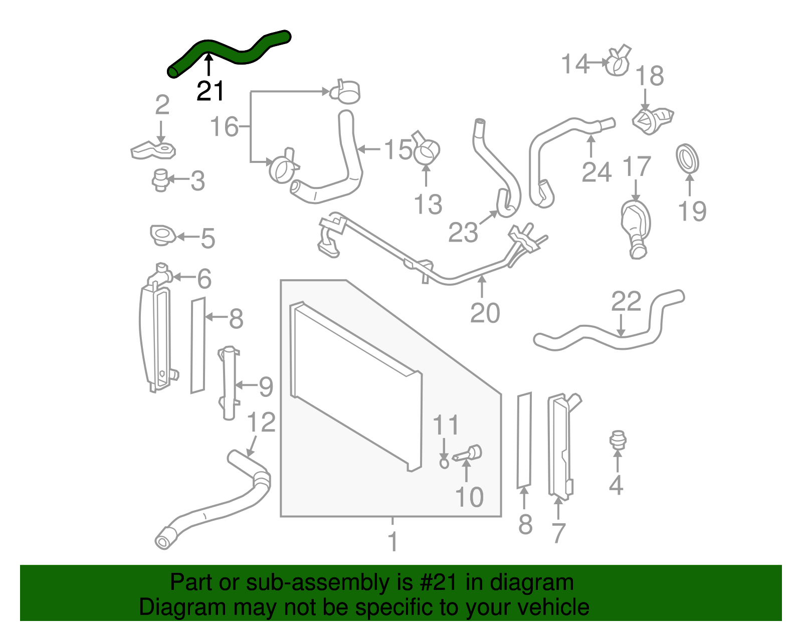 2003-2008 Toyota Heater Hose 87245-02510 | Discount Parts Monster