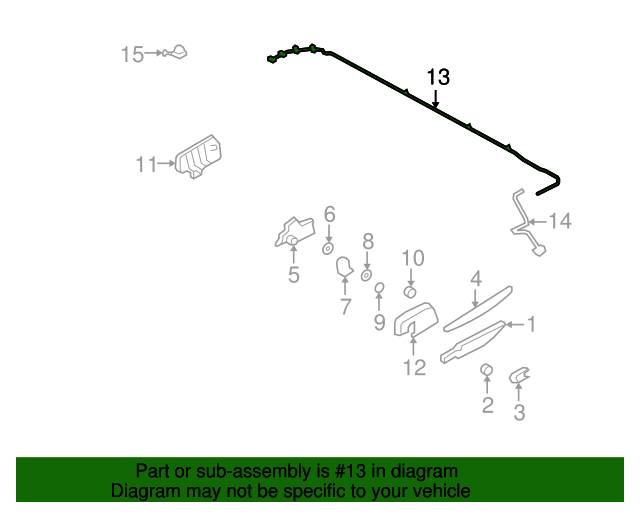 2008-2012 Ford Washer Hose 8L8Z-17A605-A | Varsity Ford