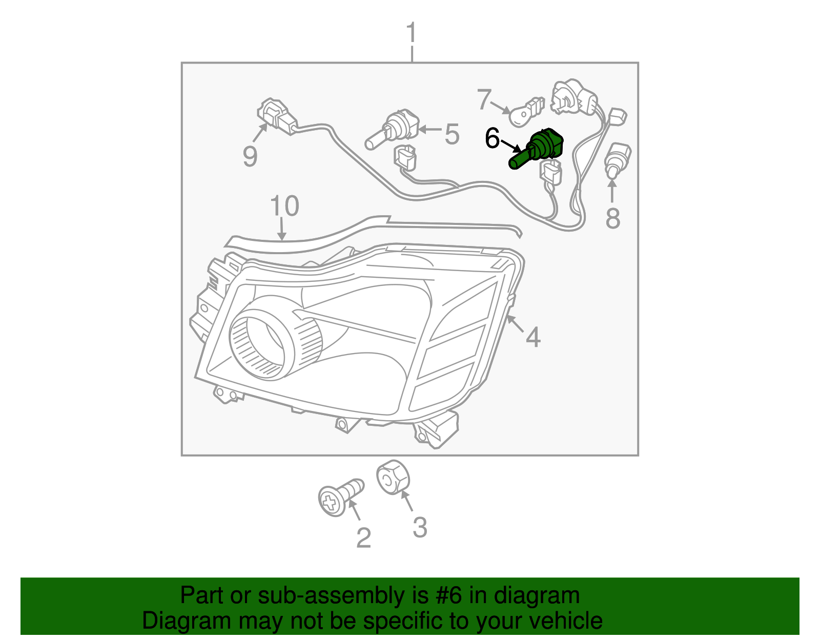 2002-2015 Nissan Bulb 26296-9B90E | Nissan Parts Central