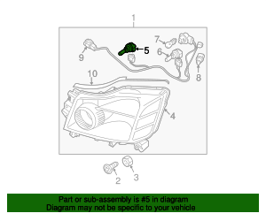 26296-9B90D | Nissan Bulb - Genuine OEM | 262969B90D | Nissan Parts